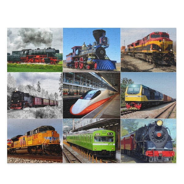 Jigsaw Puzzles for Adults Trains - Etsy