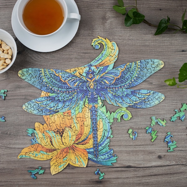 Wooden Dragonfly Puzzle - Etsy