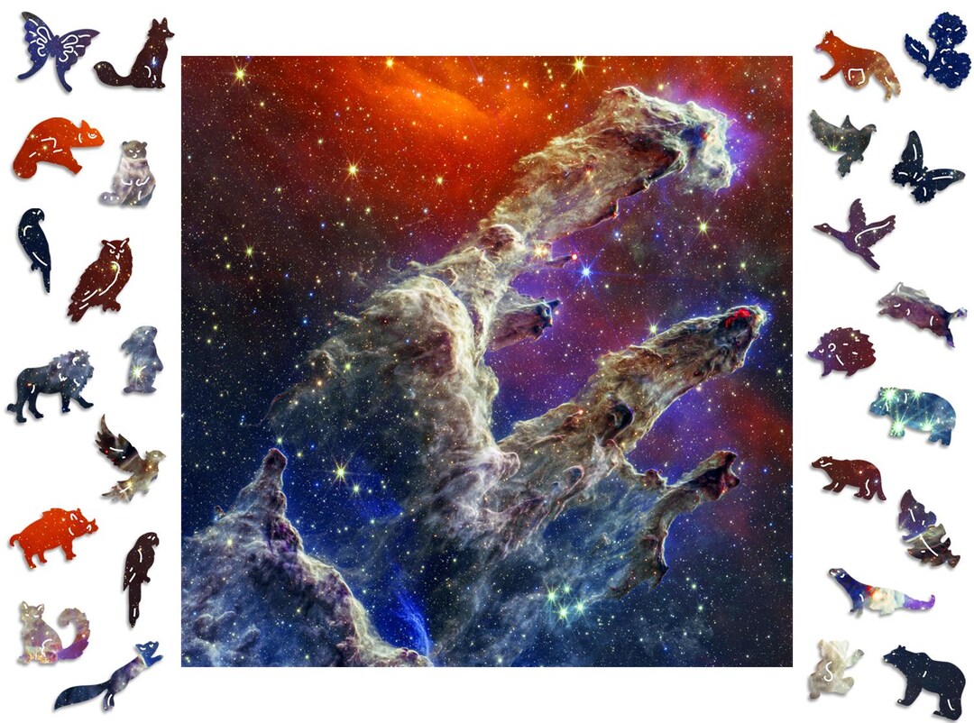 Wooden Jigsaw Puzzle: Pillars of Creation Nebula, 500 Unique Pieces - Etsy