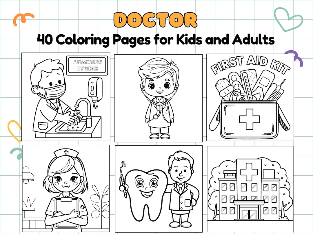 Doctor Coloring Pages for Kids and Adults – Fun Printable Medical ...