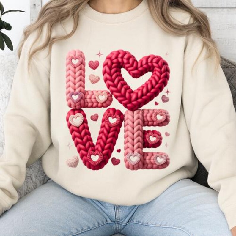 Paquete PNG de cita tejida de San Valentín acogedor • Love Be Mine XOXO ...