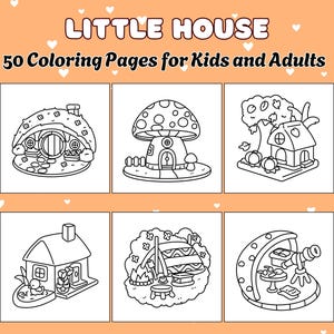 Little House Coloring Pages for Kids and Adults | 50 Coloring Sheets ...