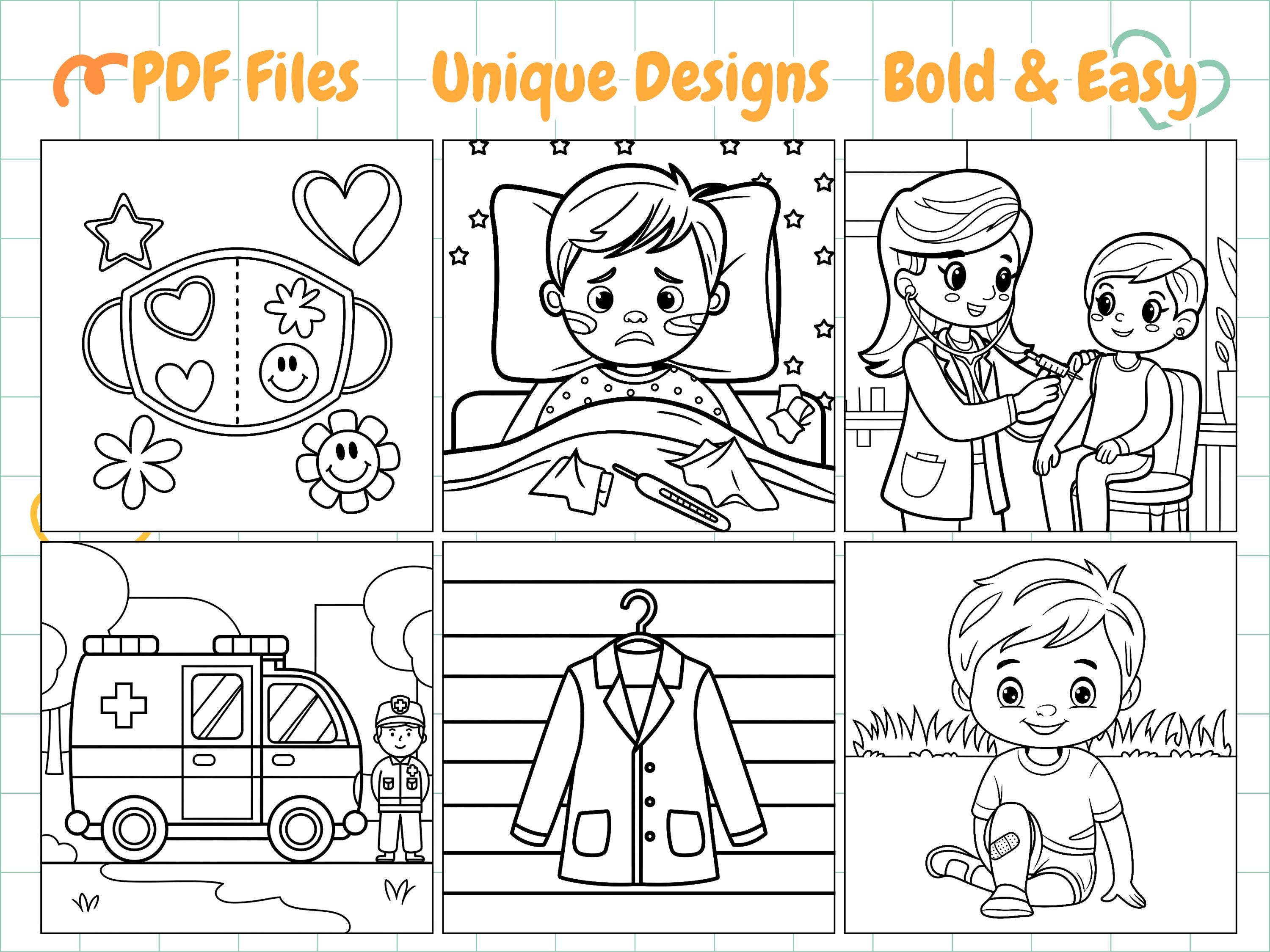 Doctor Coloring Pages for Kids and Adults – Fun Printable Medical ...
