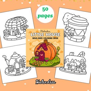 Little House Coloring Pages for Kids and Adults | 50 Coloring Sheets ...