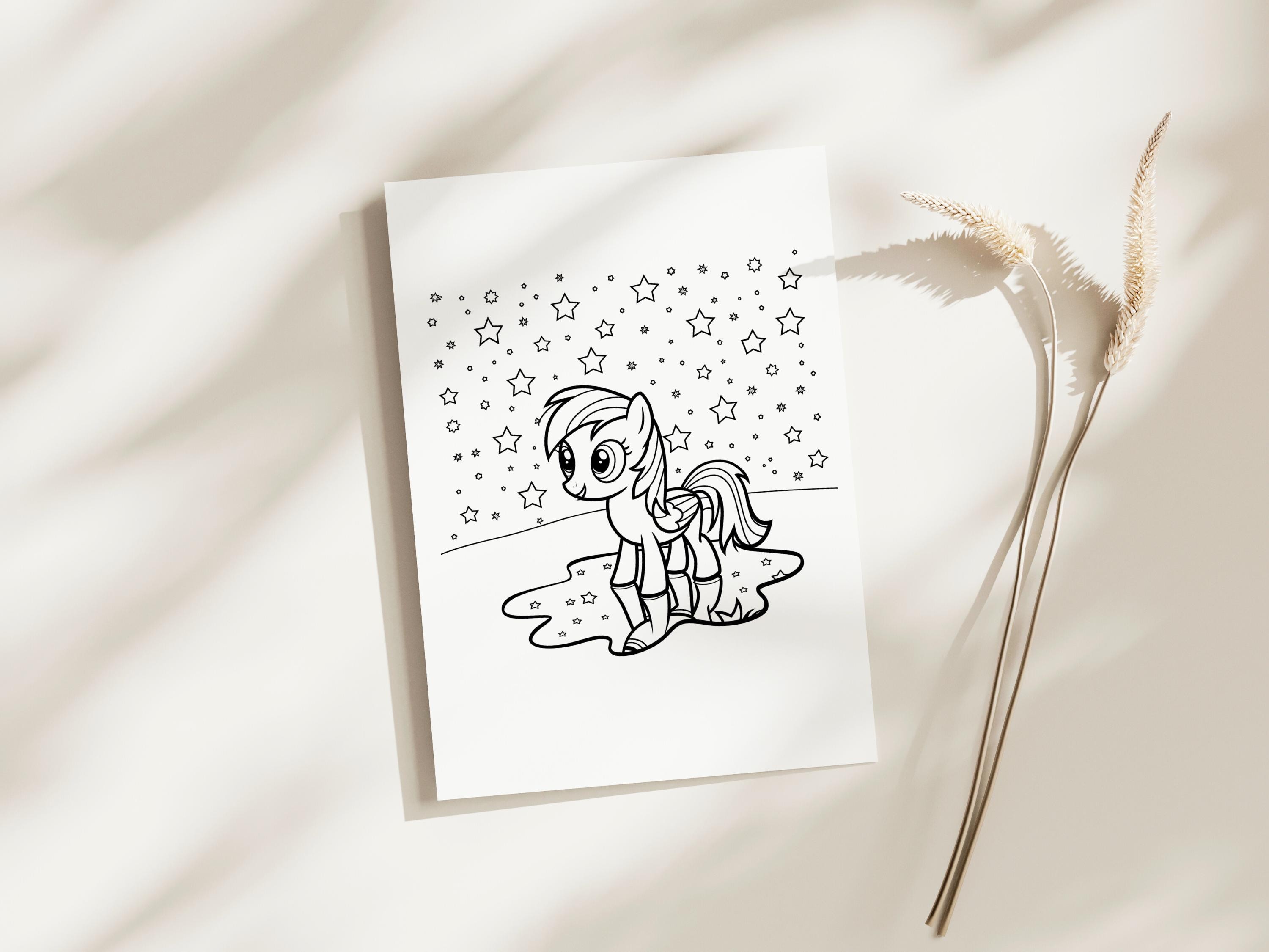 My Little Pony Bold and Easy Coloring Pages for Adults and Kids - 20 ...