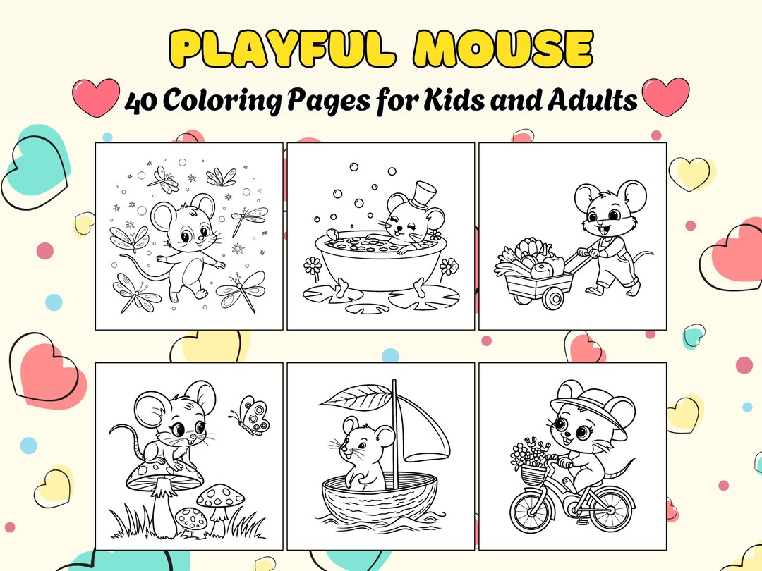 Playful Mouse Coloring Pages for Kids and Adults – Cute, Fun and ...