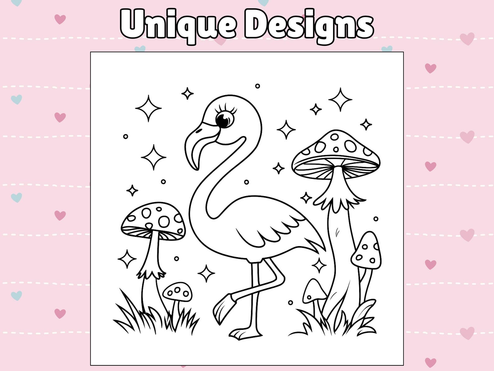 Flamingo Coloring Pages for Adults and Kids | Beautiful Flamingo and ...