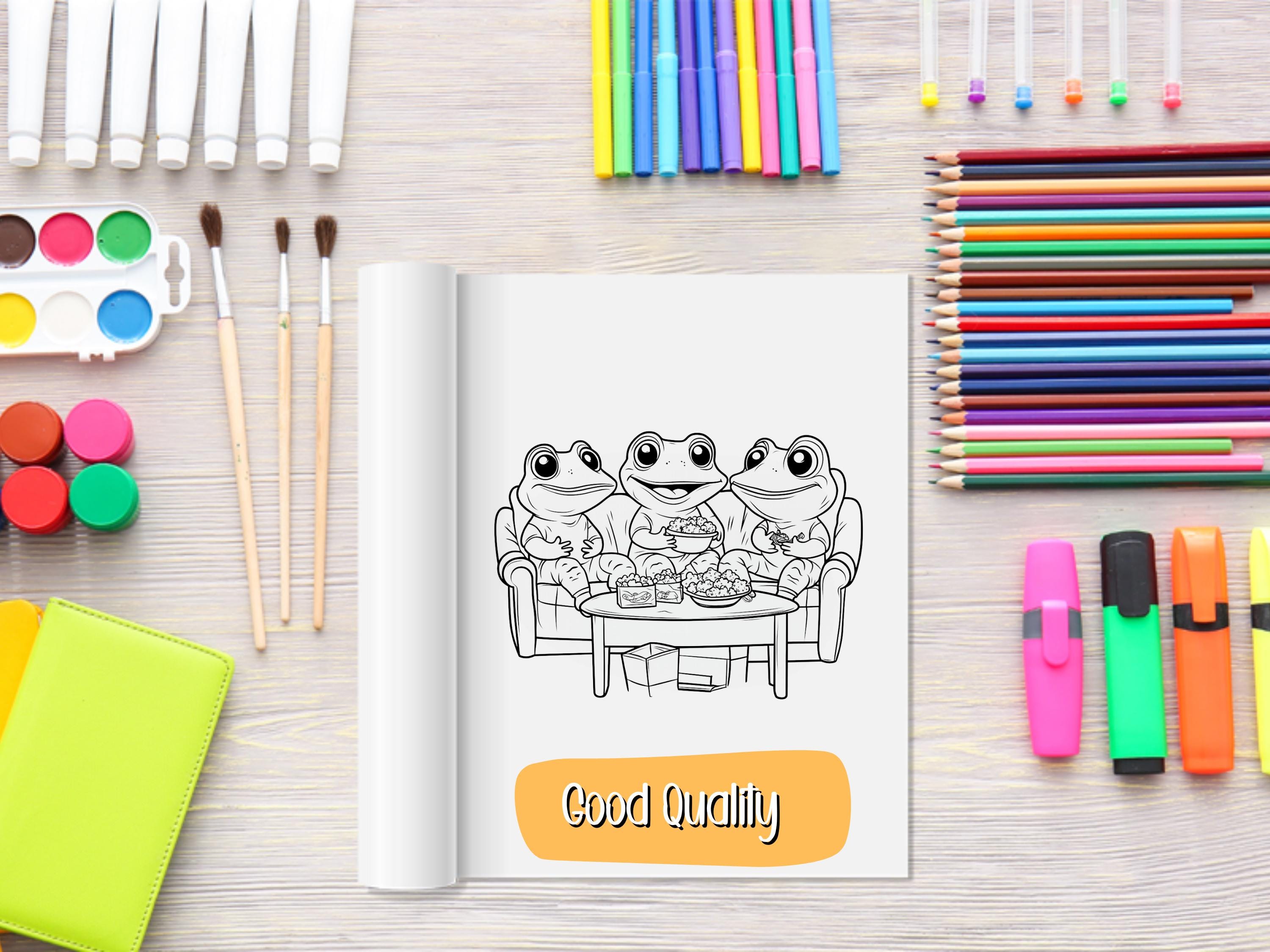 Cozy Home Frogs Coloring Pages, Cute Frog Activity Pages, Printable ...