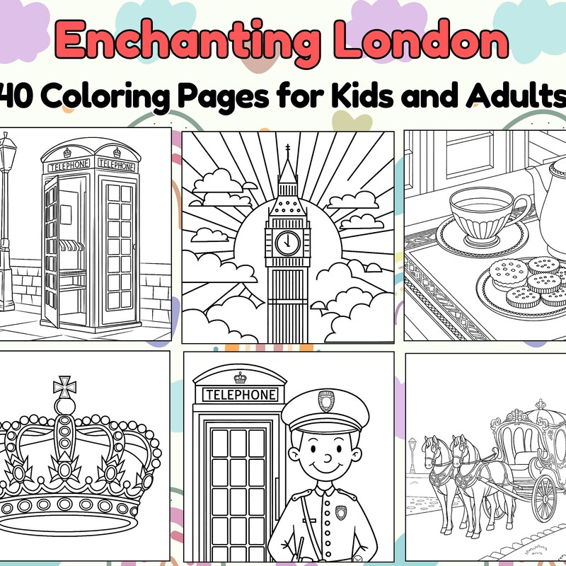 London Colouring Page - Etsy UK