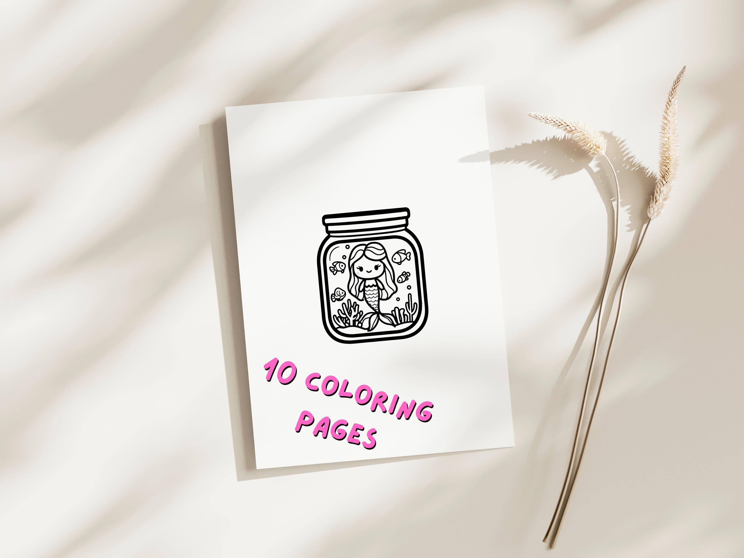 Blod and Easy Magic Jar Coloring Page | Kawaii Magic Jar Coloring Book ...
