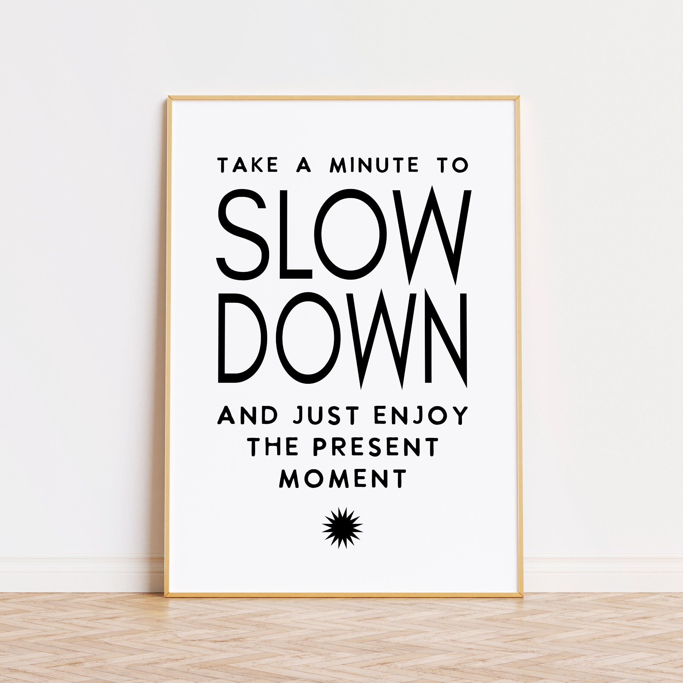 DIGITAL DOWNLOAD Slow Down Quote Print, Yoga, Meditation, Mindfulness ...
