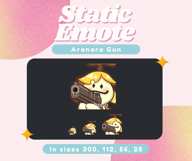 Aranara Gun Emote Genshin Gun Pointing Cute Kawaii Chibi - Etsy.de