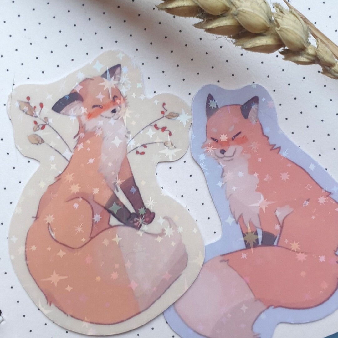 Fox Stickers Vinyl Decal for Computer Stickers Pack Aesthetic Art Work ...