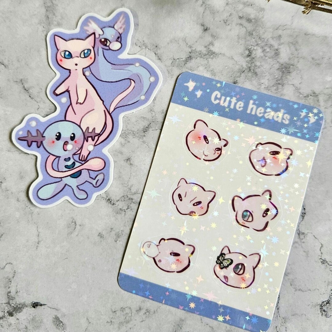 Pink Chibi Sticker Underwater Creatures Sticker Decal Bundle Pink Alien ...
