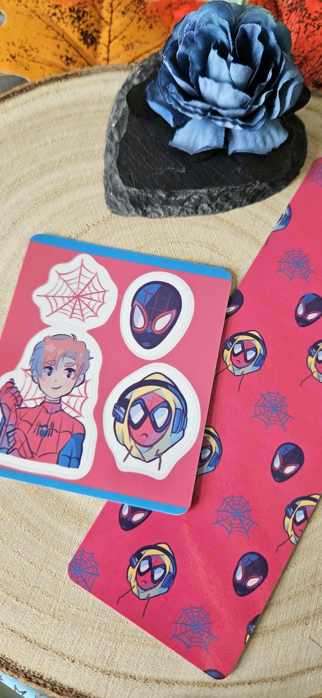 Spider Stationary Hero Sticker Set Comic Bookmark Pack - Etsy