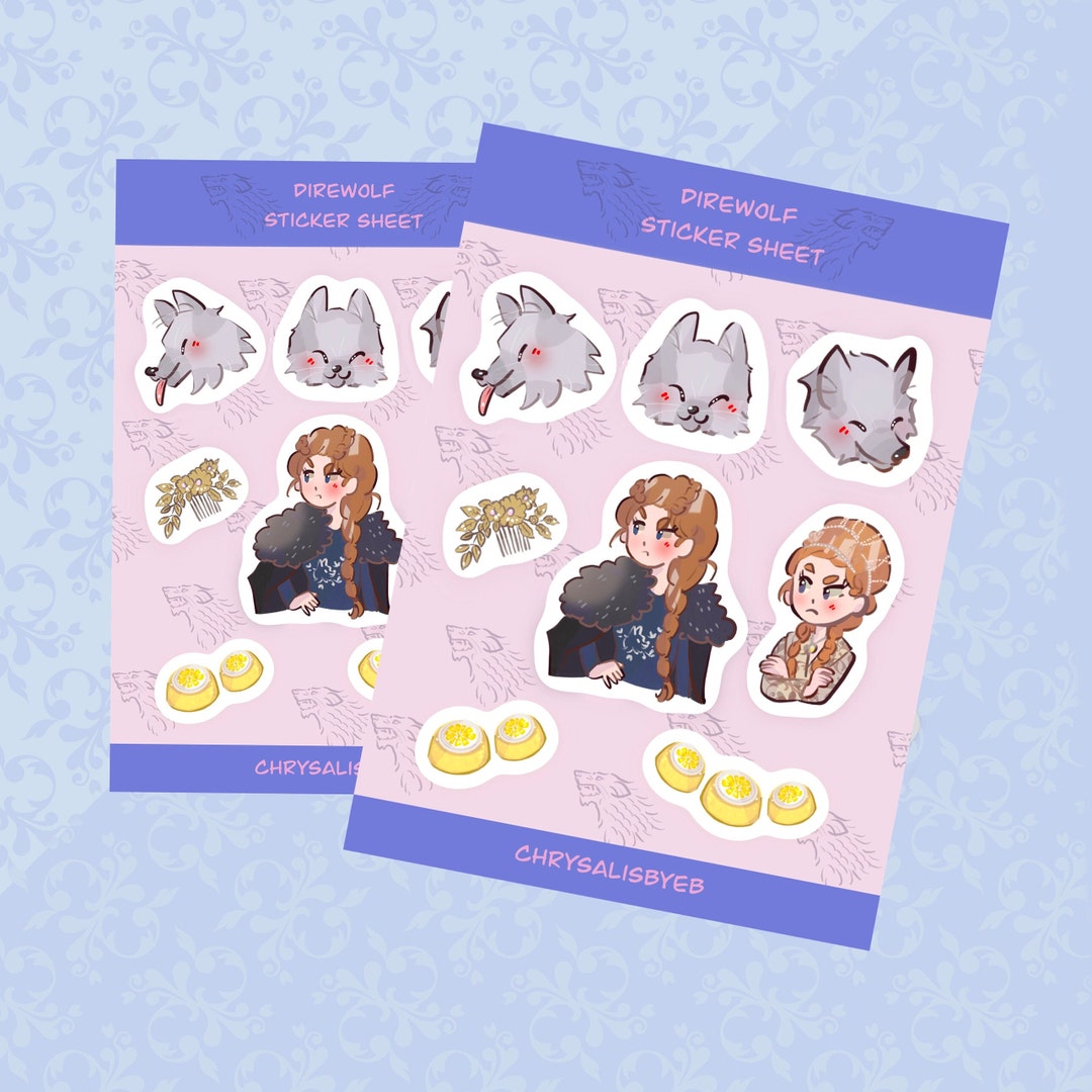 Kawaii Girl Stickers Cute Wolf Sticker Sheet Journal Deco - Etsy