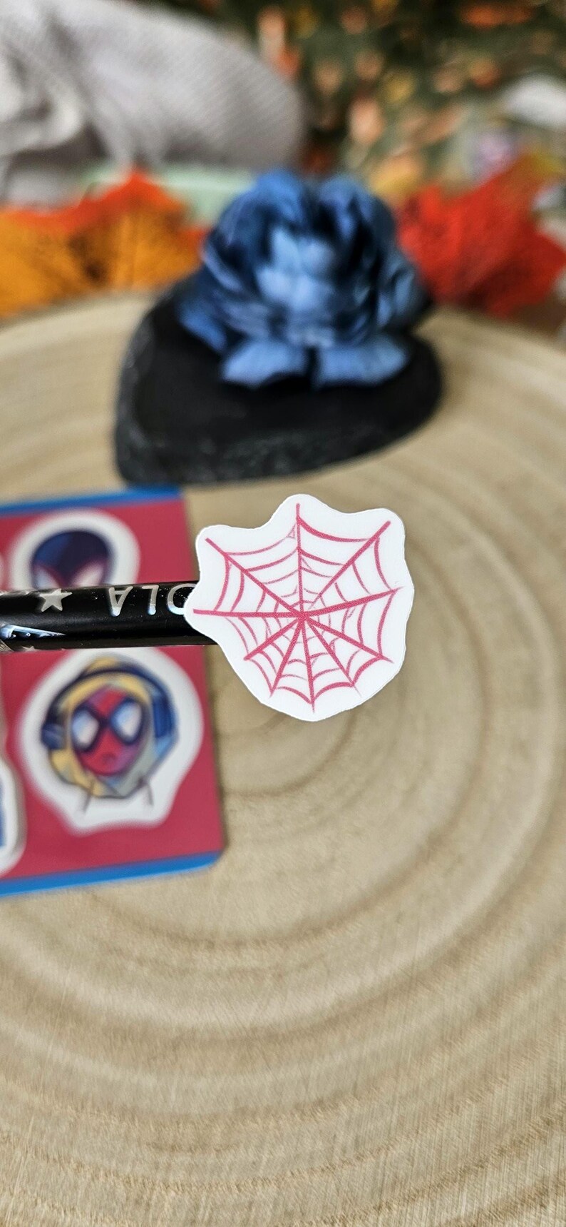 Spider Stationary Hero Sticker Set Comic Bookmark Pack - Etsy