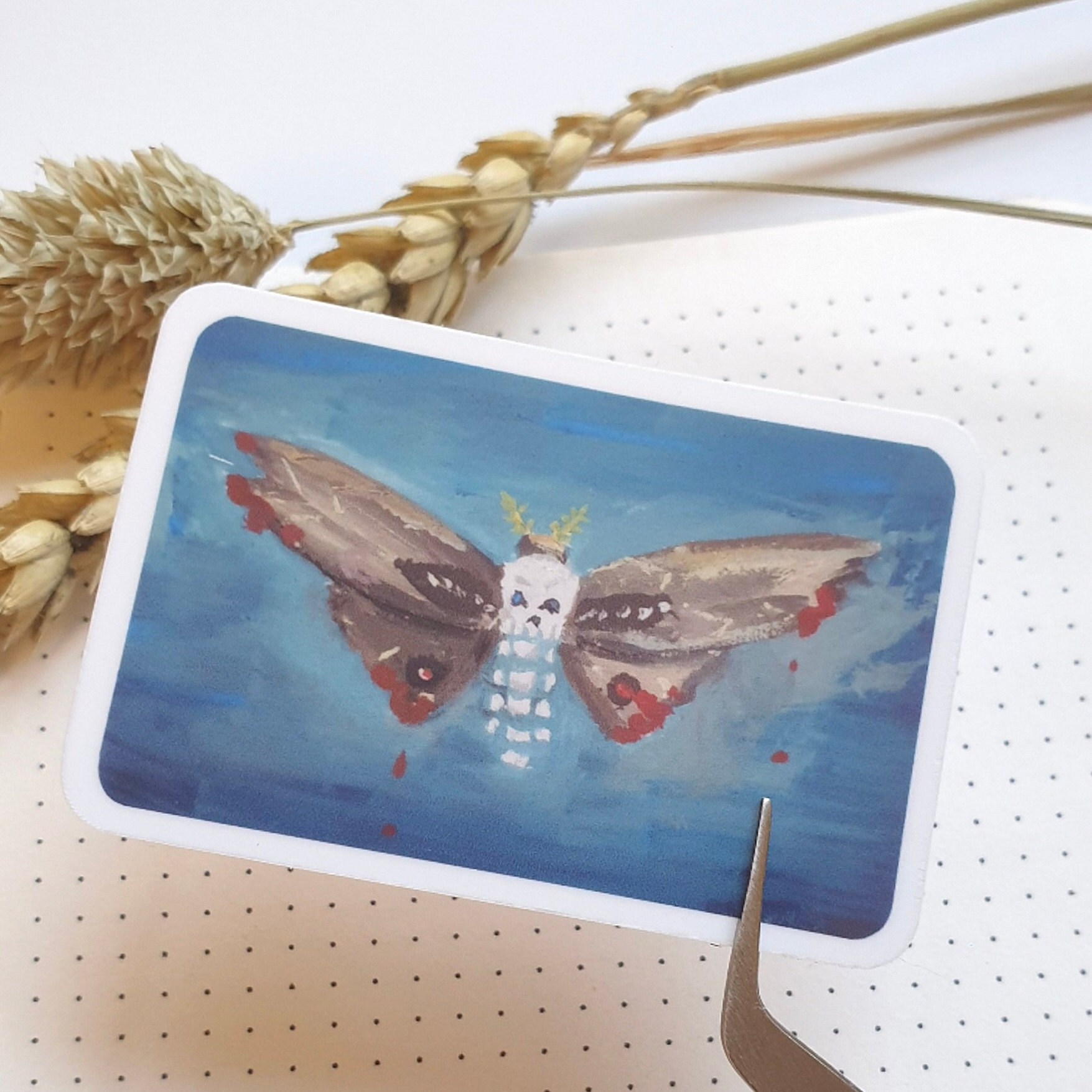 Butterfly Sticker Horror Aesthetic Death Moth Sticker for - Etsy