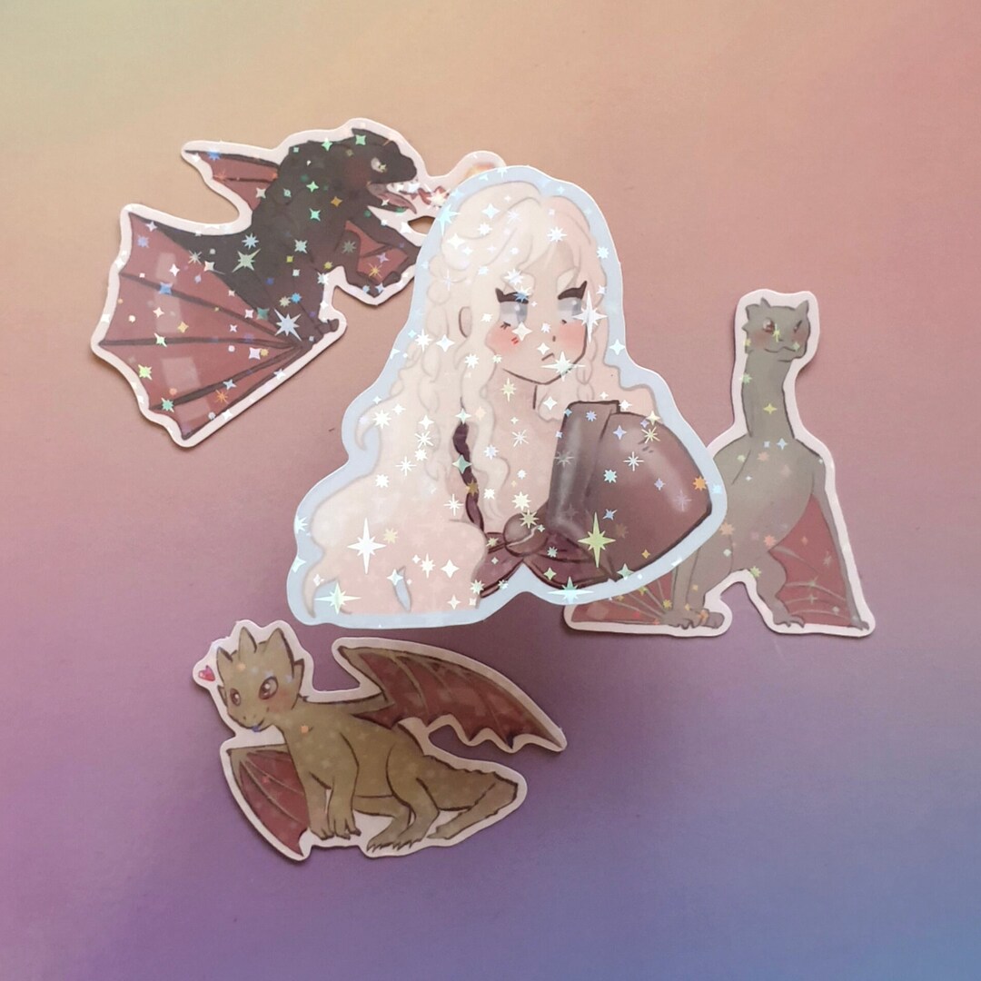 Dragon Sticker Pack Girl Decals for Bottle Laptop Stickers Art Fantasy ...