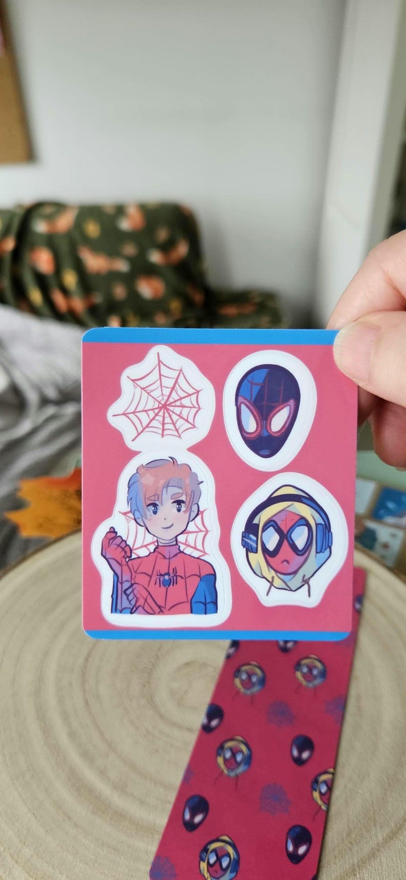 Spider Stationary Hero Sticker Set Comic Bookmark Pack - Etsy