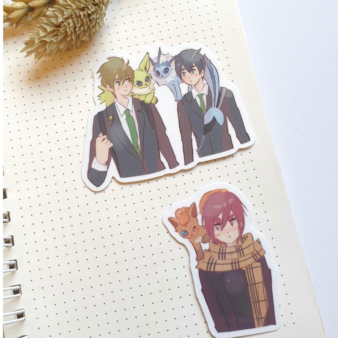Anime Yaoi Sticker Pack: Holographic Vinyl Stickers - Etsy