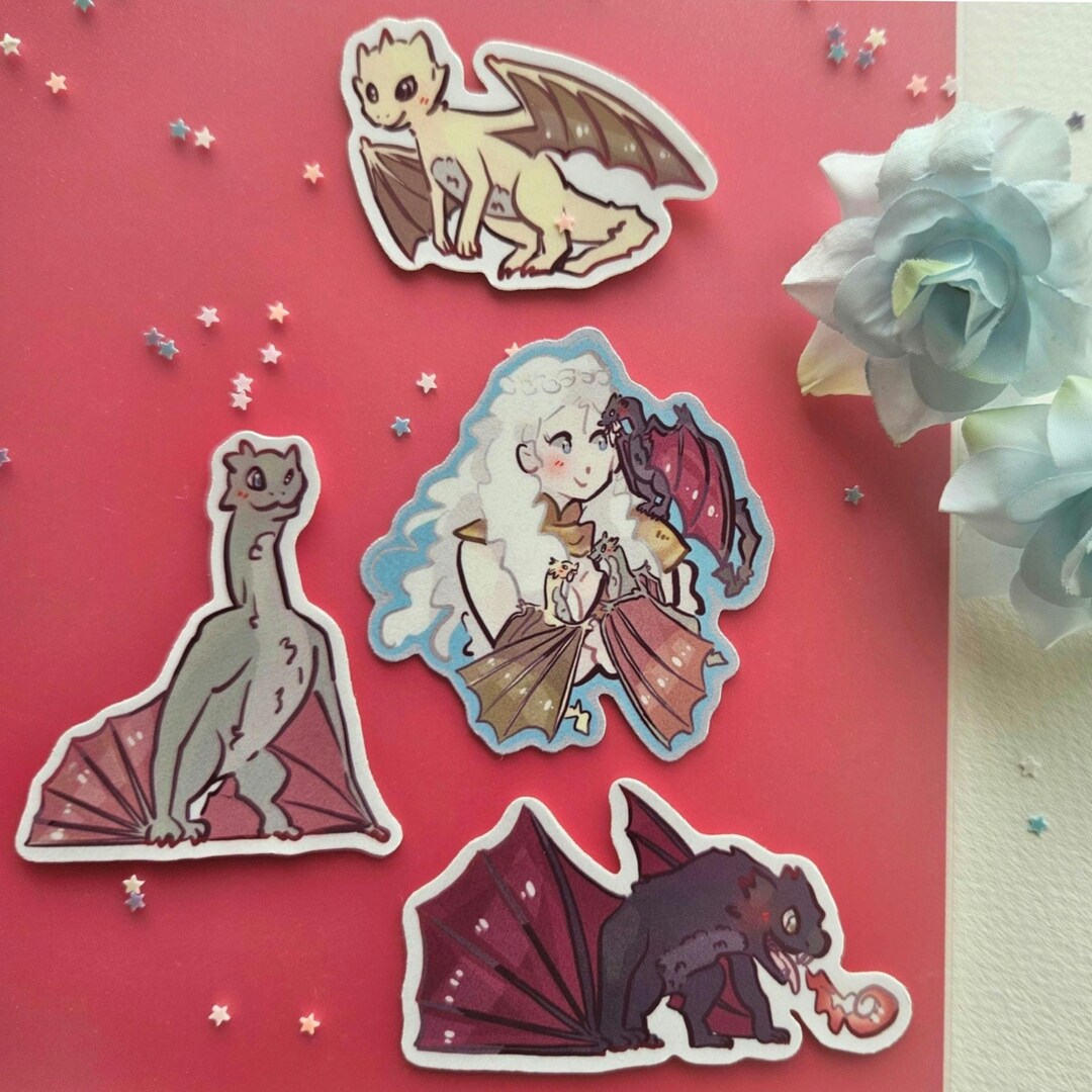 Baby Dragon Sticker Pack Girl Decals for Water Bottle Laptop Stickers ...