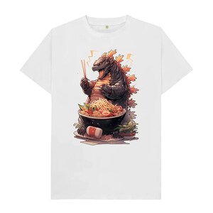 Godzilla Munchies : Eating Ramen, Godzilla T-shirt, Ramen Noodle Shirt ...