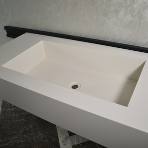 Custom Infinity Absolute White Sink, Handmade Custom Sink, High ...