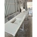 Custom Double Sink Integrated Custom Quartz Countertop, Double Kitchen ...
