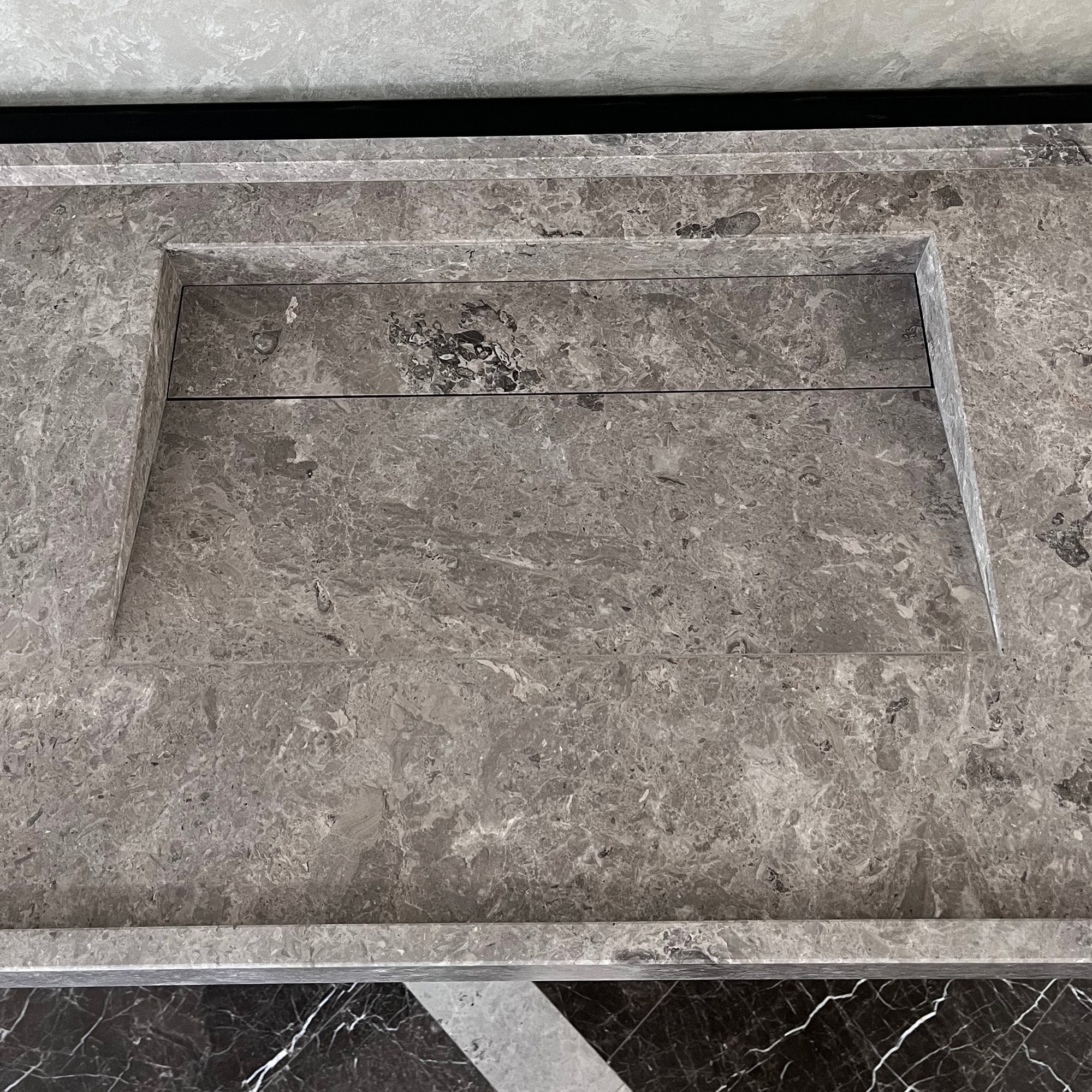 Custom Marble Sink, Handmade Custom Tundra Grey Marble Sink, Marble ...