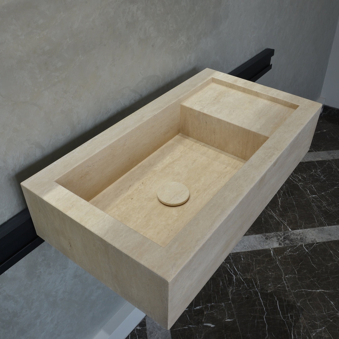 Custom Travertine Sink, Travertine Bathroom Sink, Custom Travertine ...