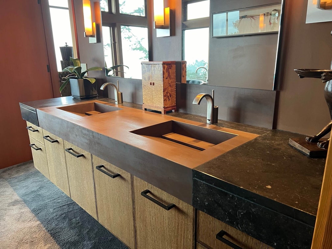 Custom Made Infinity – Metal Corten Steel Sink, Rusty Look Sink, Custom ...