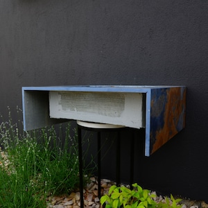 Custom Made Ocean Blue Bathroom Sink, Kitchen Sink, Marble Look ...