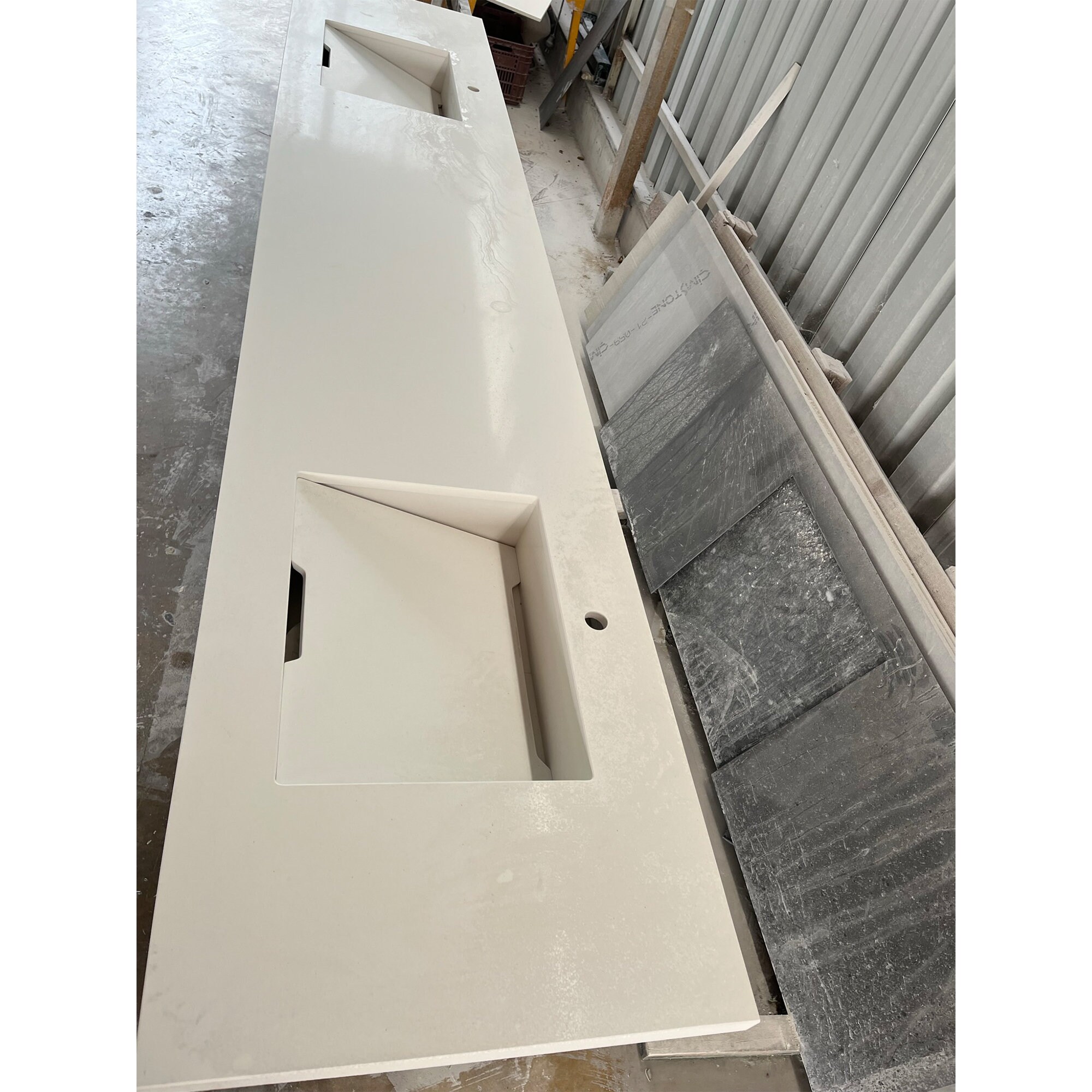 Custom Double Sink Integrated Custom Quartz Countertop Double - Etsy