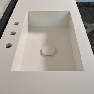 Custom Quartz Sink, Bathroom Sink, Bathroom Vanity, Bathroom Vanity ...