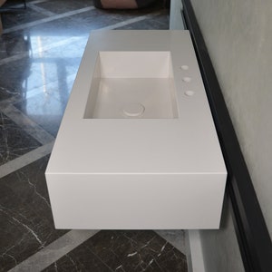 Custom Quartz Sink, Bathroom Sink, Bathroom Vanity, Bathroom Vanity ...