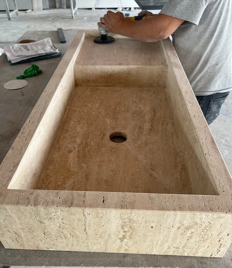 Custom Travertine Sink Natural Stone Sink Natural Stone - Etsy