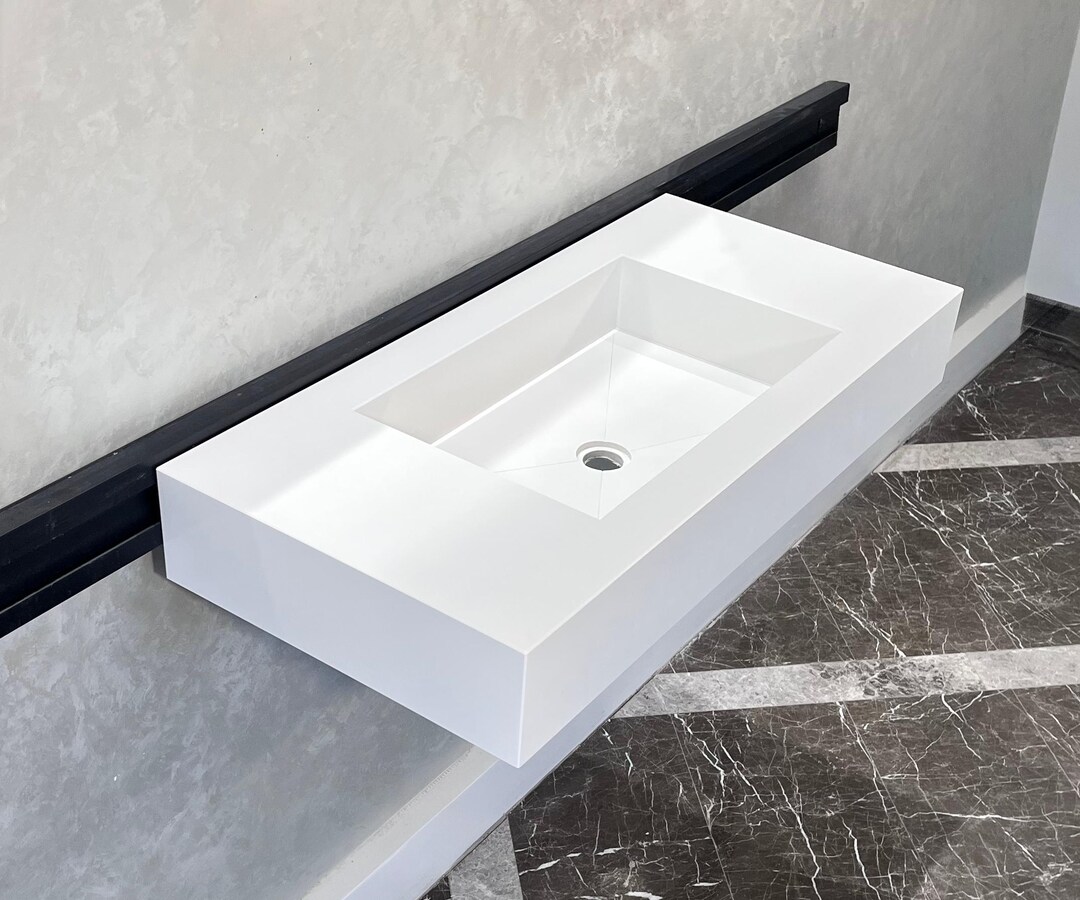 Custom Quartz Sink, Bathroom Sink, Bathroom Vanity, Bathroom Vanity ...