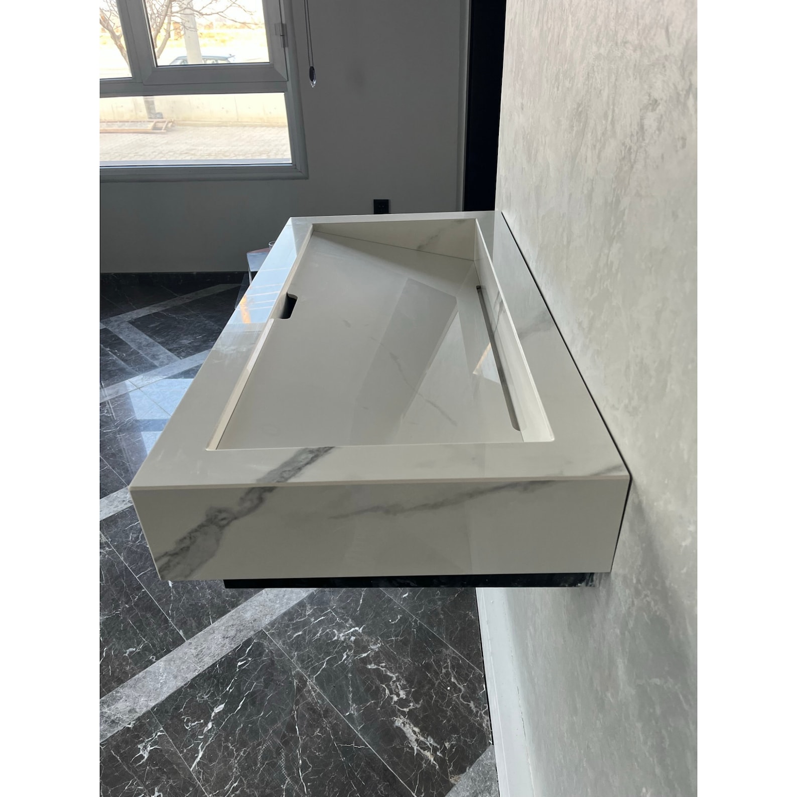 Rectangular Wash Basin Marble Look Sink Custom Bathroom Sink - Etsy