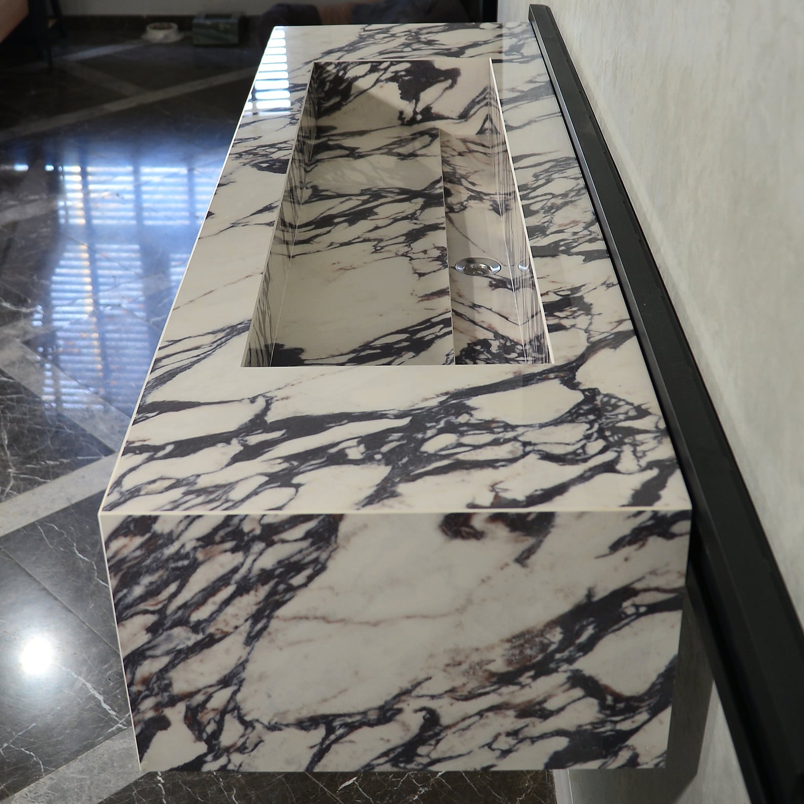 Handcrafted Infinity Calacatta Viola Engineered Porcelain Sink, Custom ...