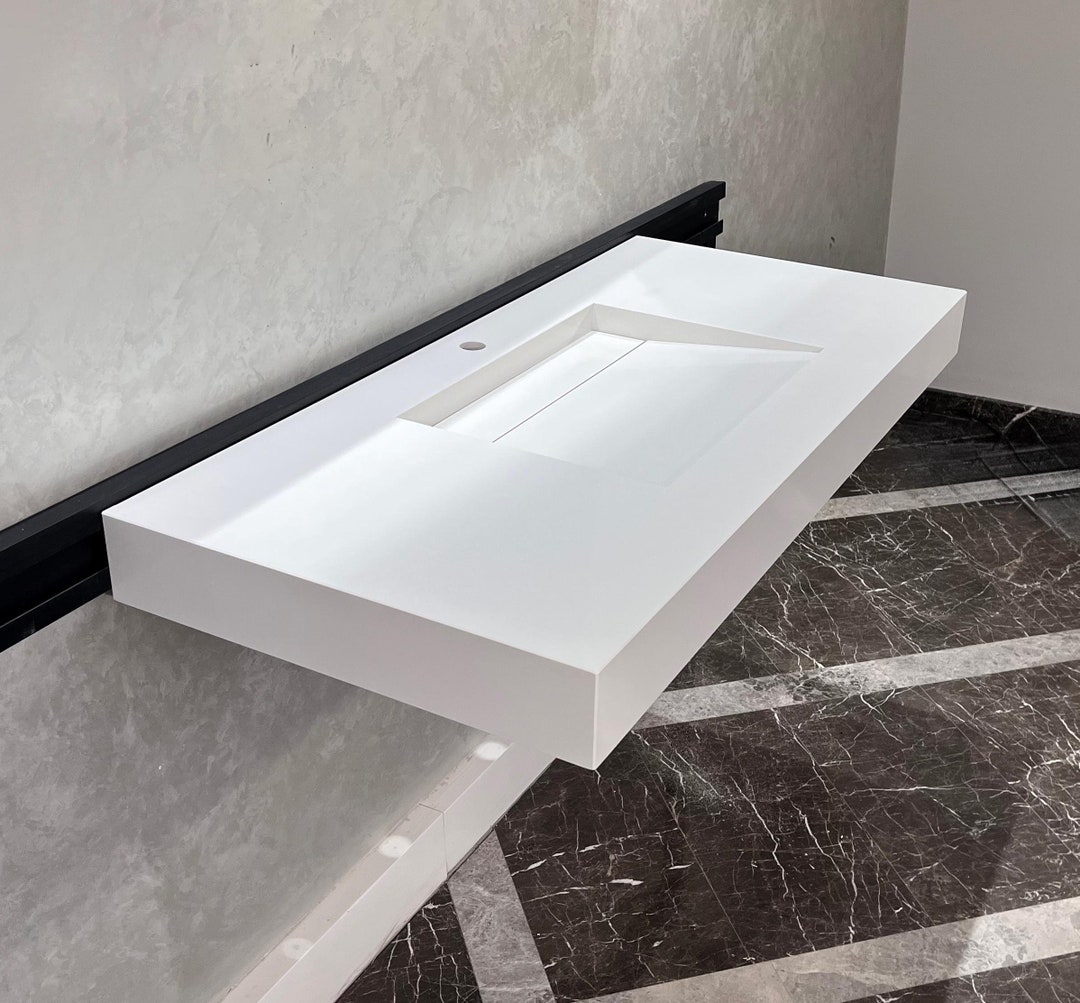 Custom Quartz Sink, Bathroom Sink, Bathroom Vanity, Bathroom Vanity ...