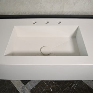 Custom Quartz Sink, Bathroom Sink, Bathroom Vanity, Bathroom Vanity ...