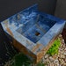 Custom Made Ocean Blue Bathroom Sink, Kitchen Sink, Marble Look ...