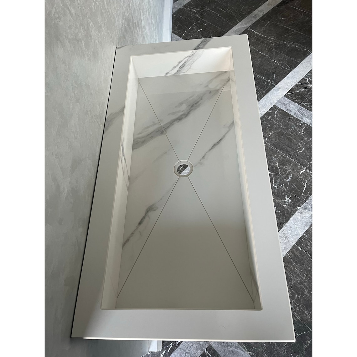 Rectangular Wash Basin Marble Look Sink Custom Bathroom Sink - Etsy
