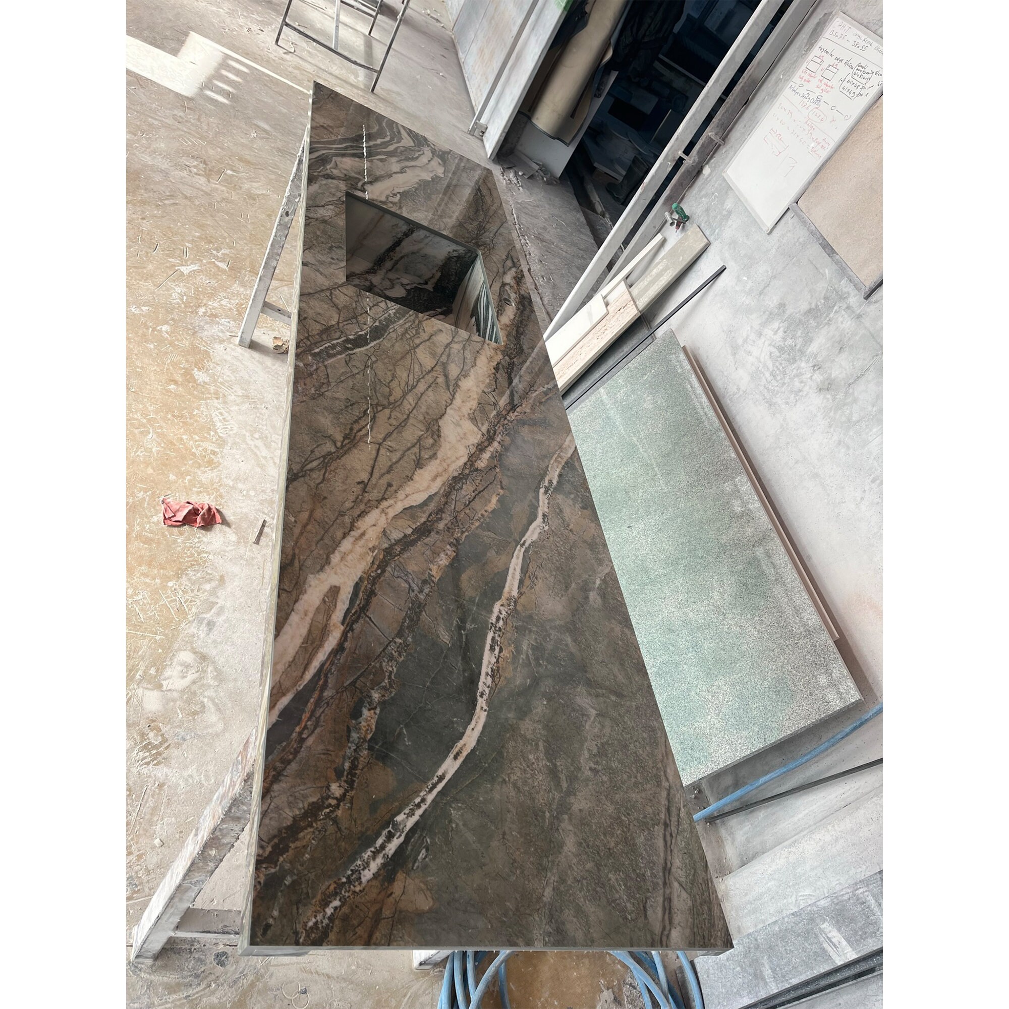 Custom Peacock Polished Porcelain Sink Marble Look Sink for - Etsy