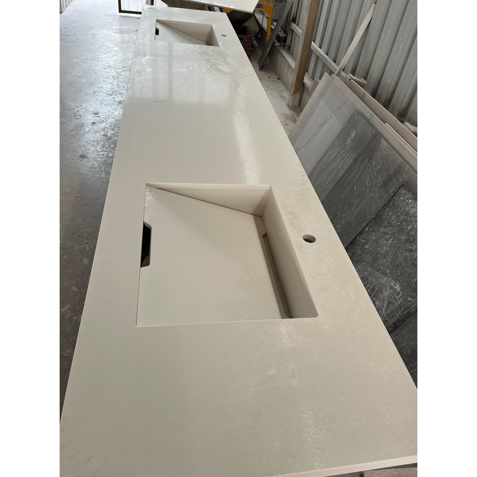 Custom Double Sink Integrated Custom Quartz Countertop Double - Etsy