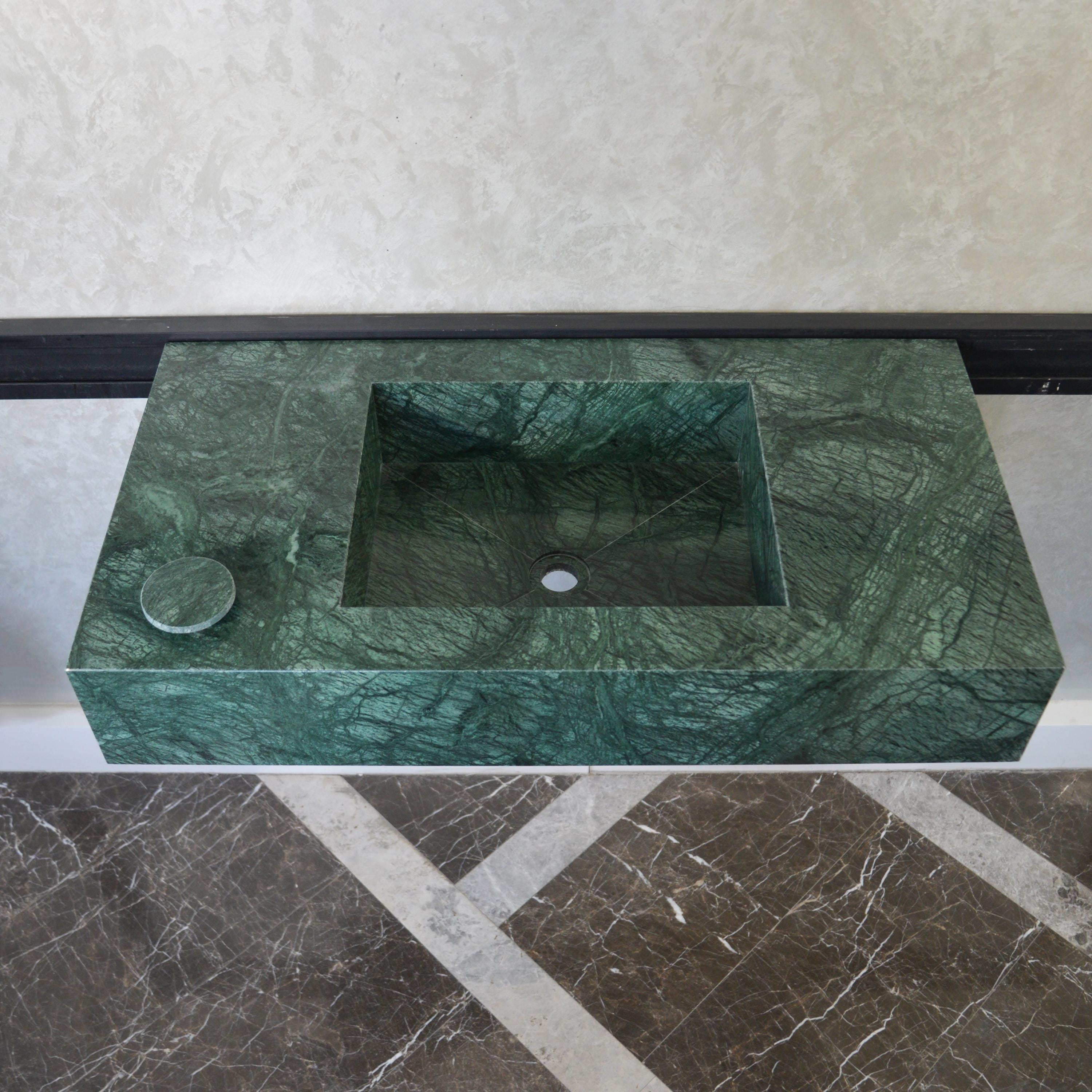 Handmade Verde Guatemala Marble Sink: Custom Natural Stone Vanity - Etsy