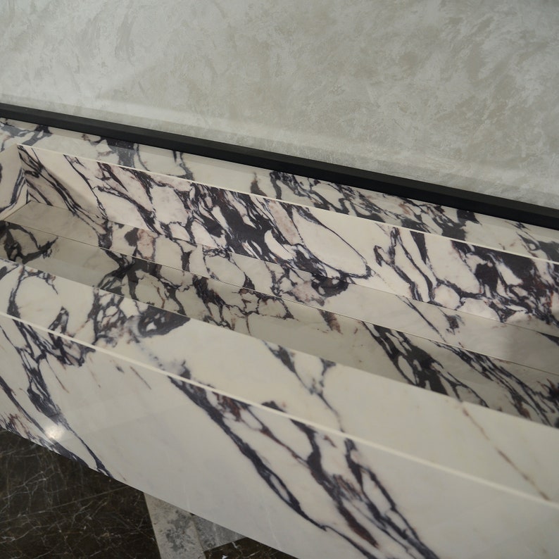 Handcrafted Infinity Calacatta Viola Engineered Porcelain Sink, Custom ...