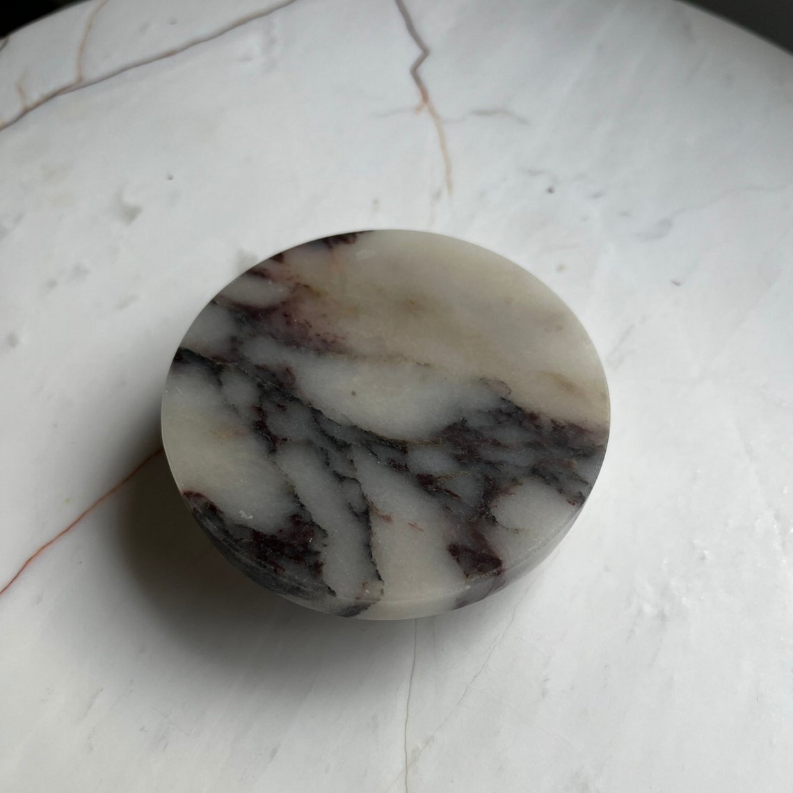 Calacatta Viola Marble Drain Cap: Decorative Sink Cover (3.15" Inch) - Etsy