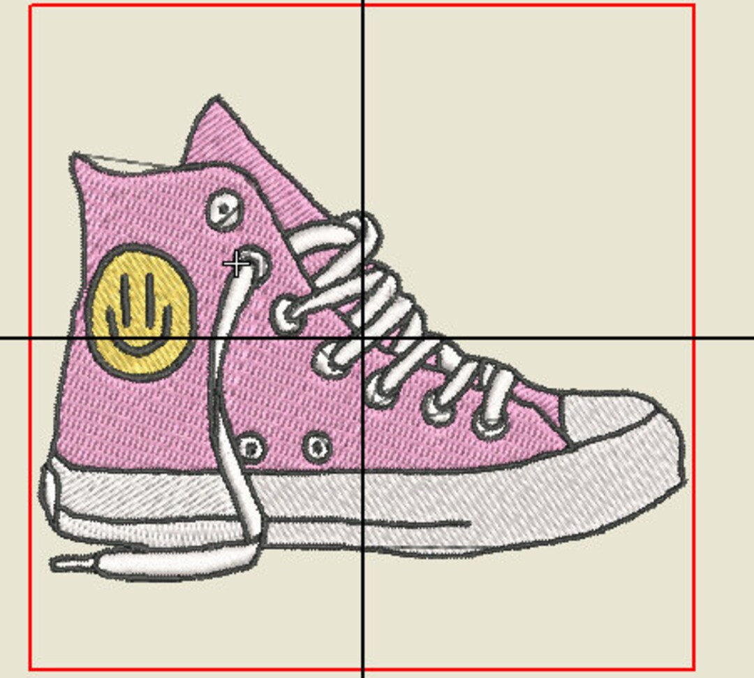 Pink Smiley Shoe Embroidery Design - Etsy